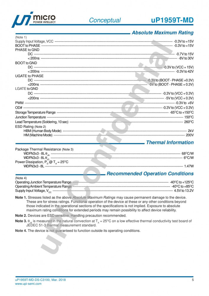 UP1959TDD8-MD datasheet page 5