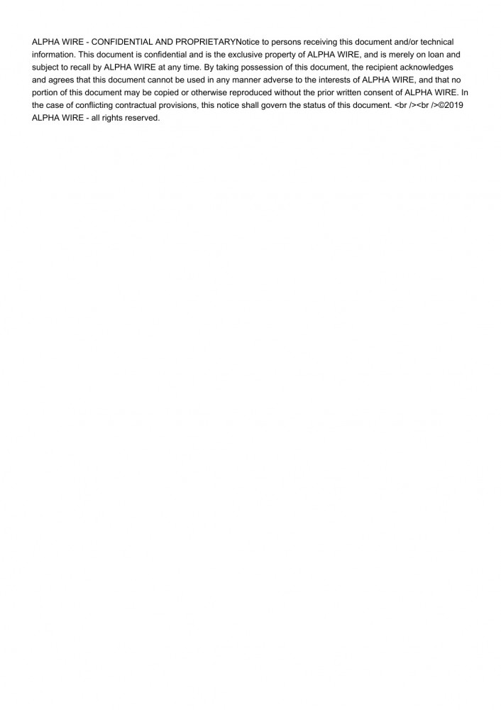 Alpha Wire 9851 customer specification page 3