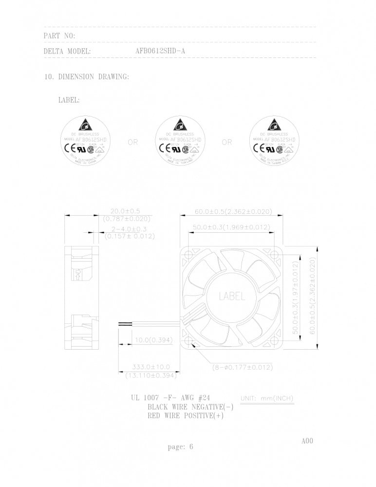 AFB0612SHD-A specification page 7