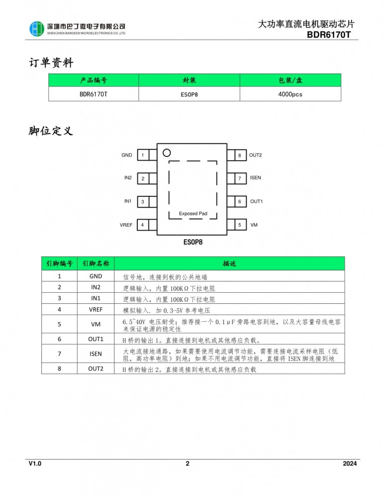 BDR6170T datasheet page 2