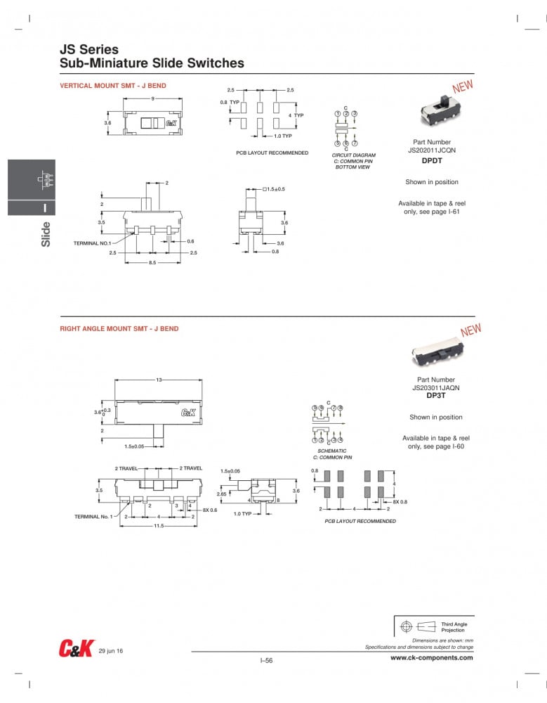 C&K JS Series datasheet page 8