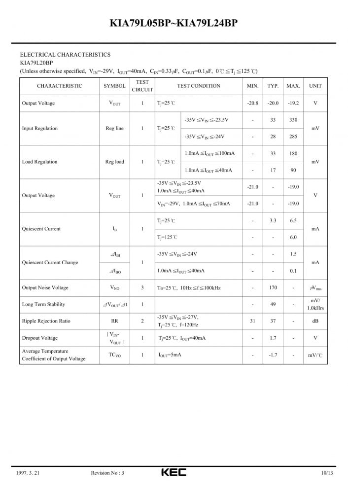 KIA79L05BP-AT/P datasheet page 10