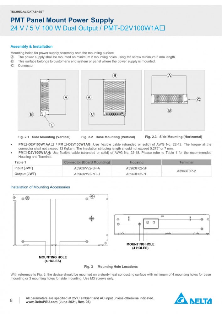 PMT-D2V100W1AH datasheet page 8