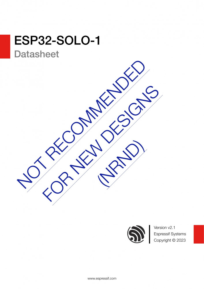 ESP32-SOLO-1 datasheet page 1