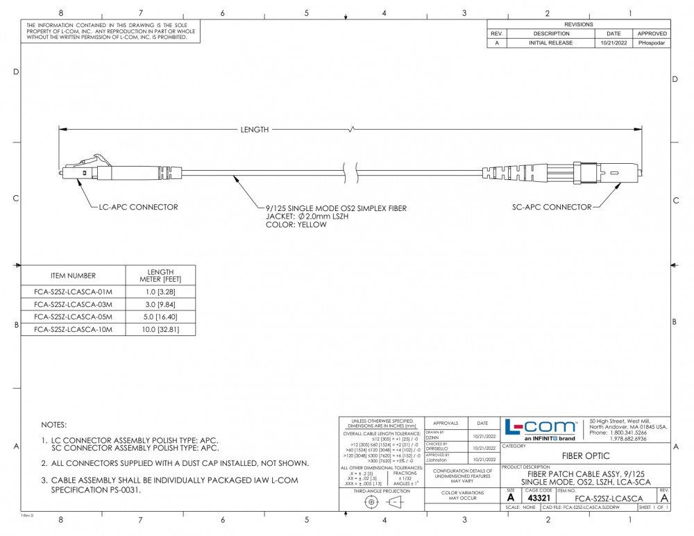 FCA-S2SZ-LCASCA-10M technical document preview
