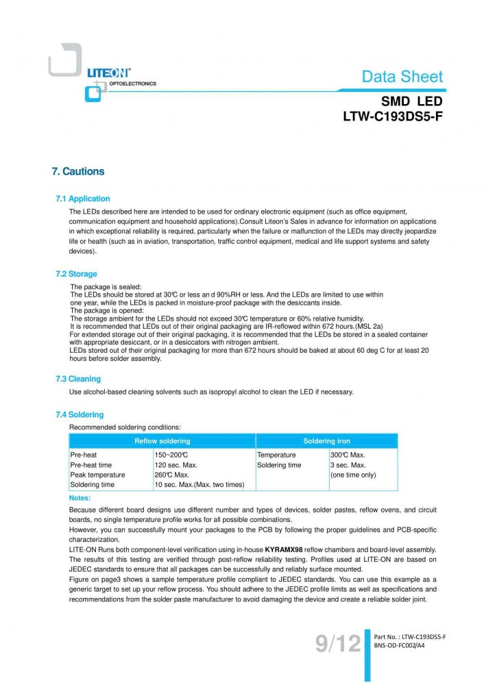 LTW-C193DS5-F datasheet page 10