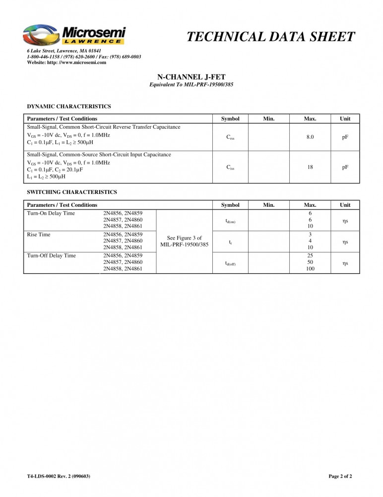 MV2N4856 technical document page 2