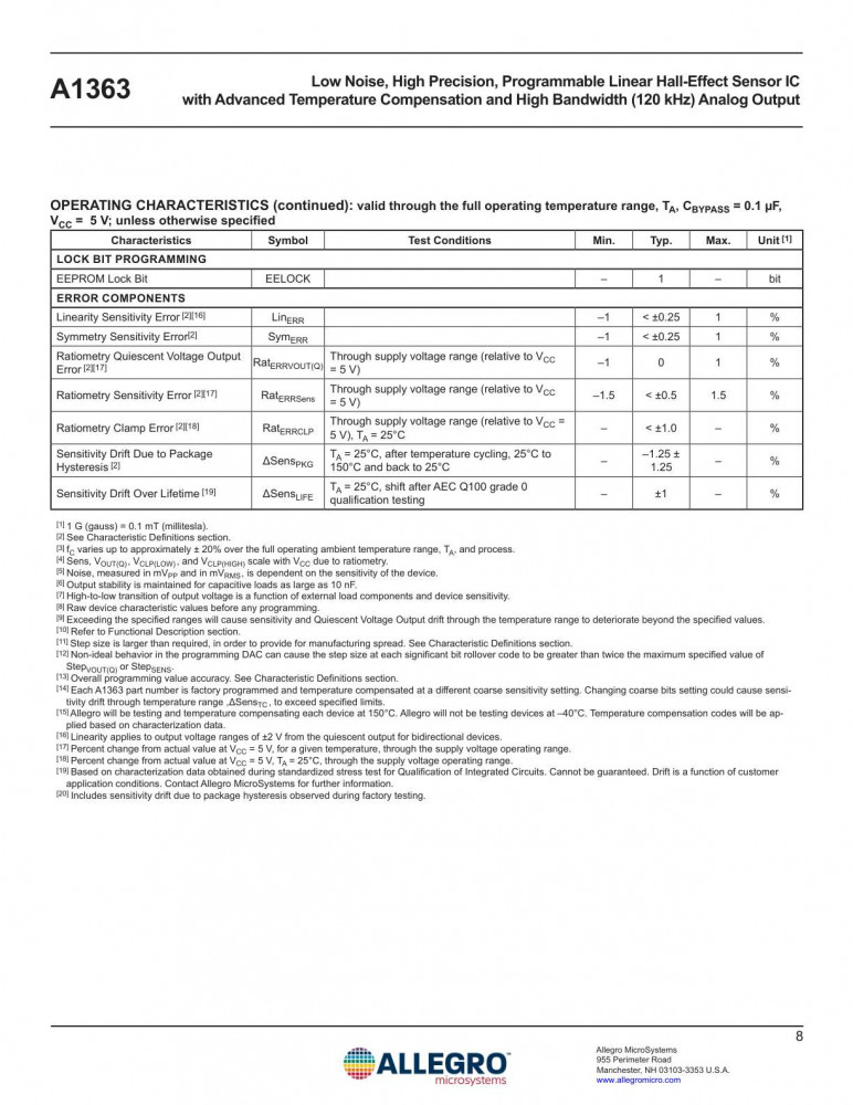 A1363 datasheet page 8