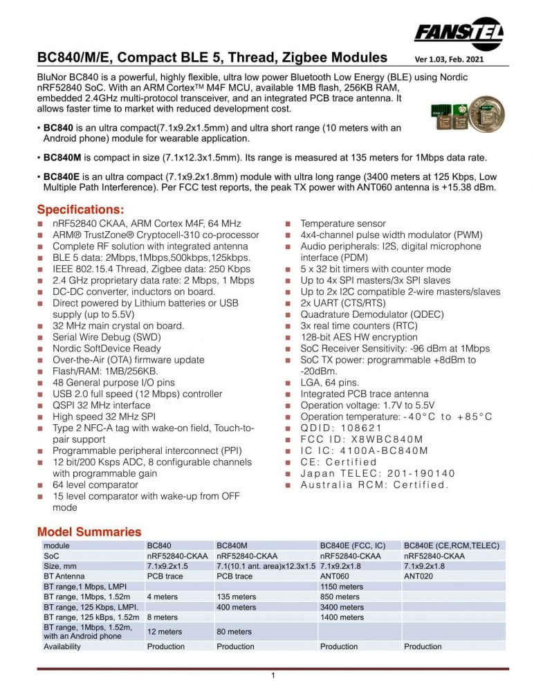 BC840E documentation page 1