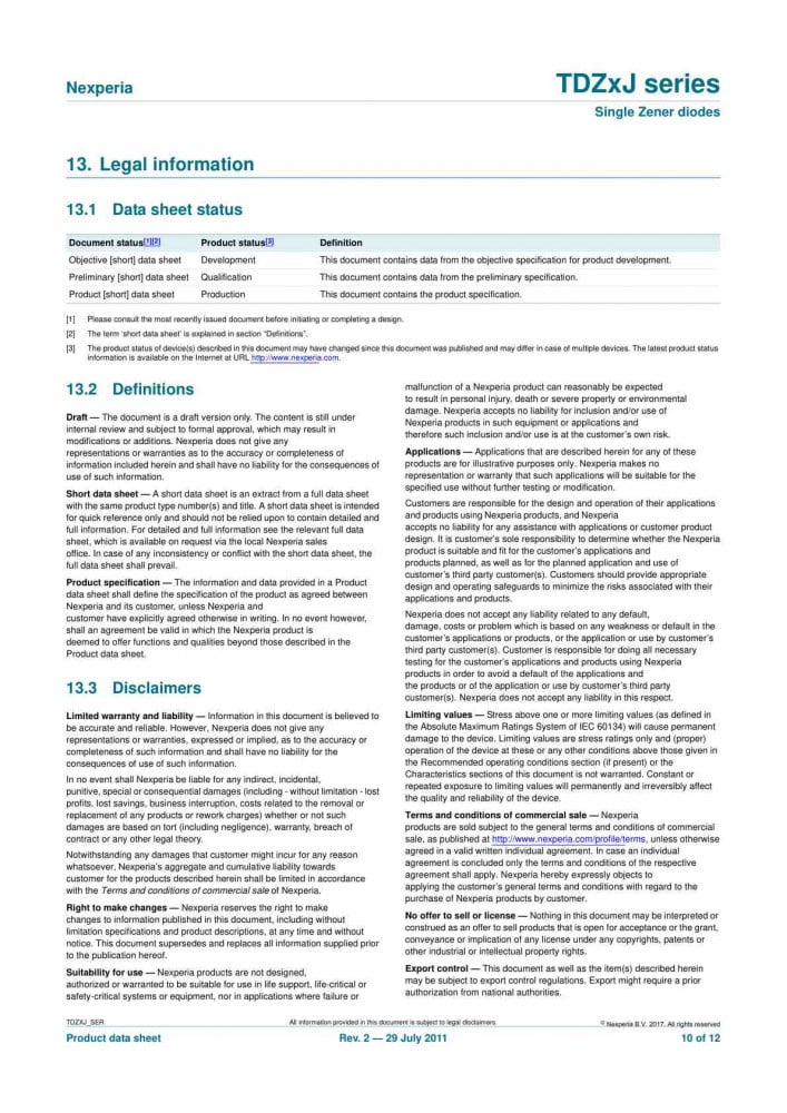 TDZ30J datasheet page 10