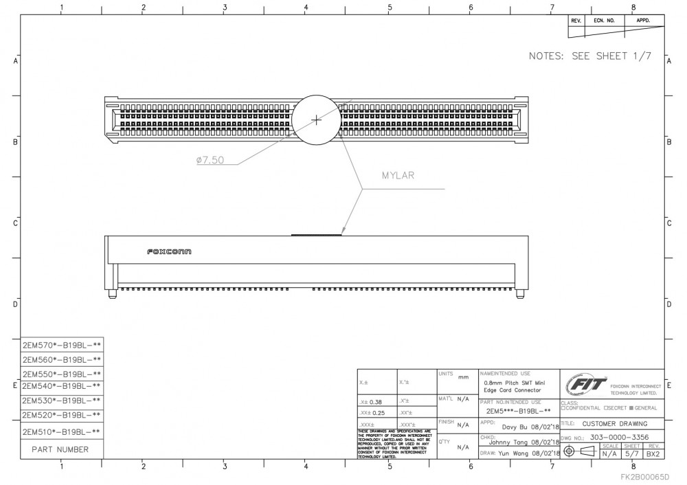 FOXCONN 2EM5A07-B19BL-5F drawing page 5