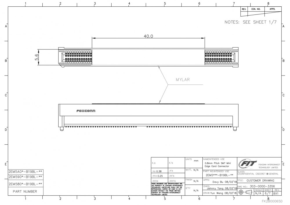 FOXCONN 2EM5A07-B19BL-5F drawing page 6