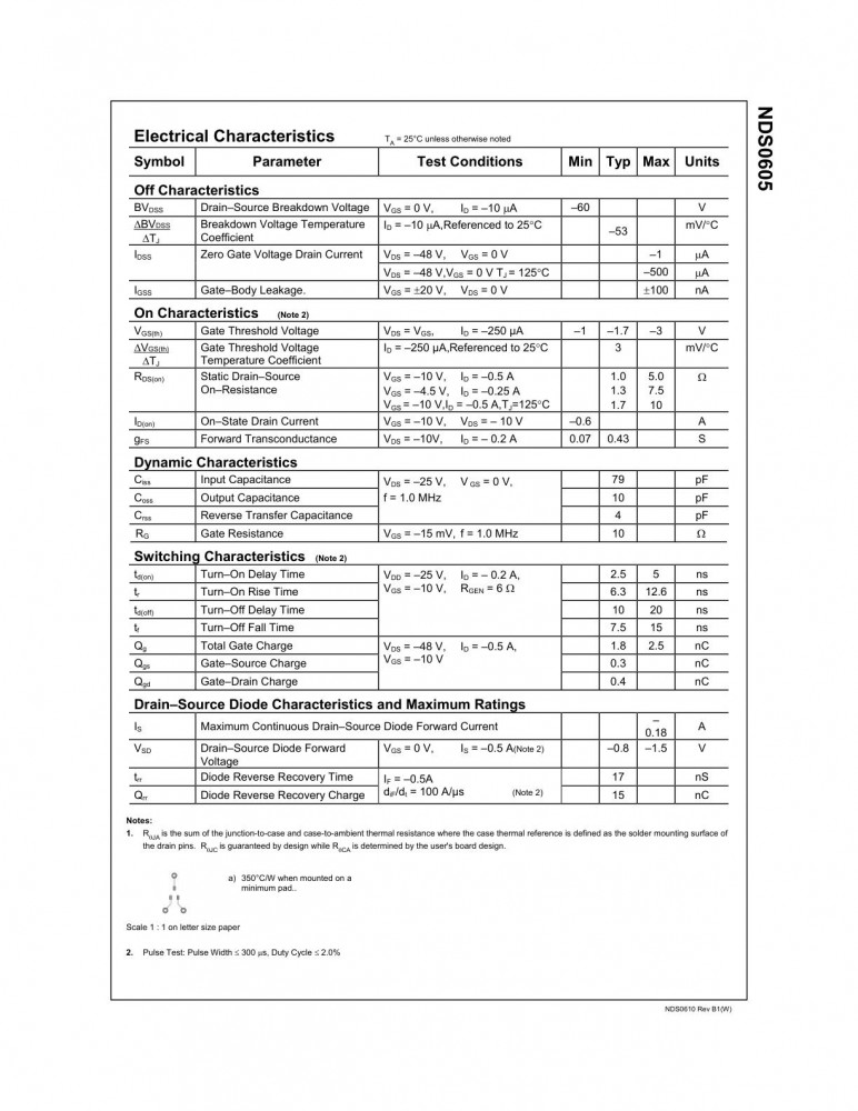 NDS0605 datasheet page 3