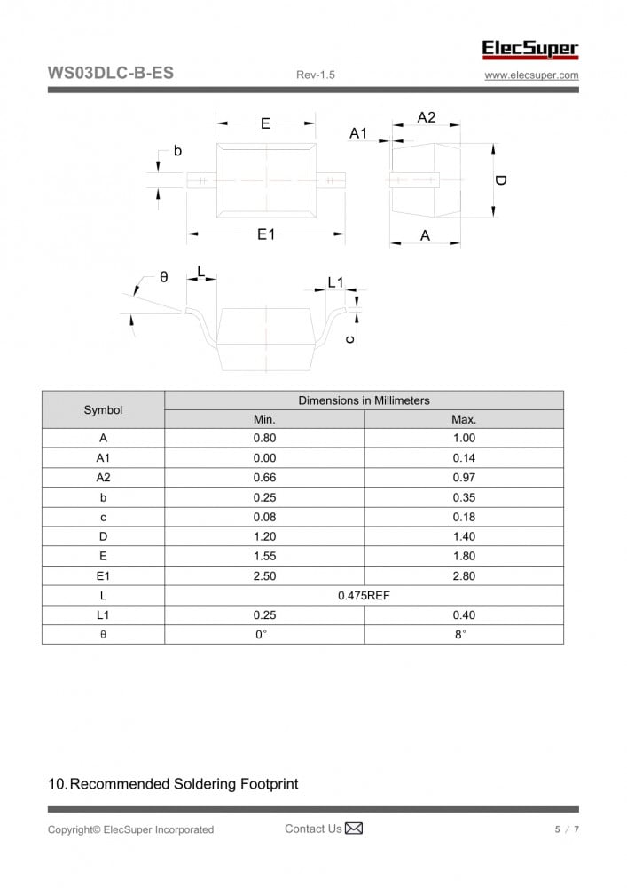 WS03DLC-B-ES datasheet page 5