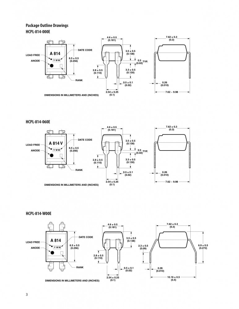 HCPL-814 datasheet page 3