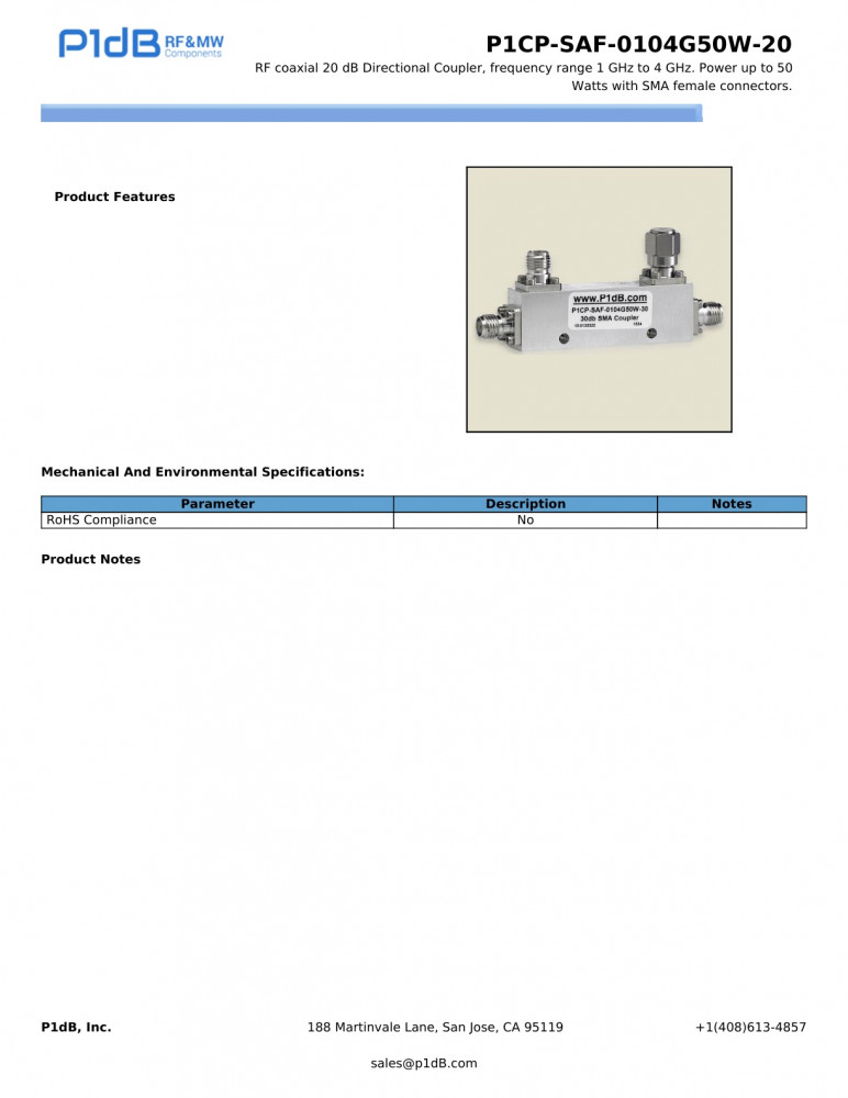 P1CP-SAF-0104G50W-20 product document preview