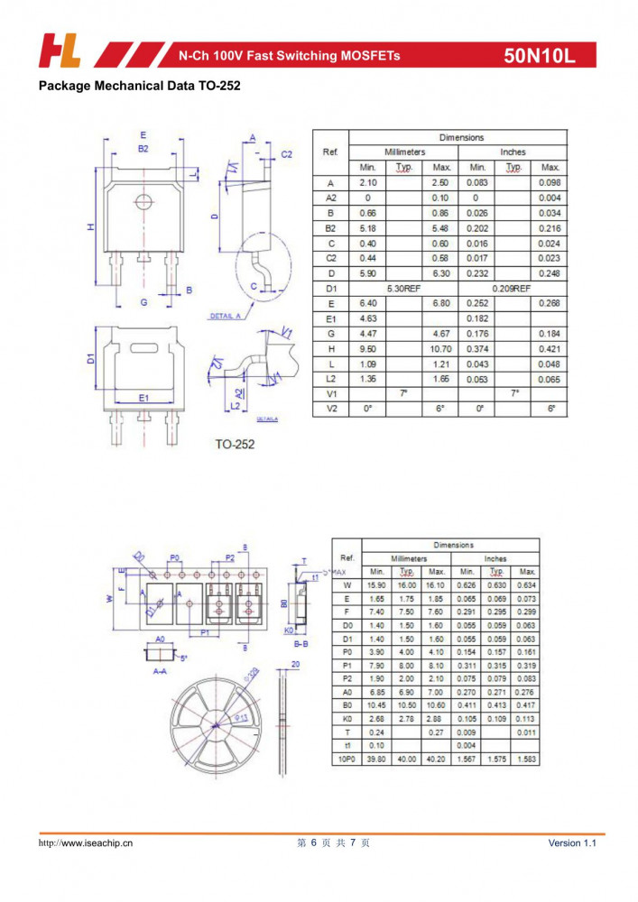 HL 50N10L datasheet page 6