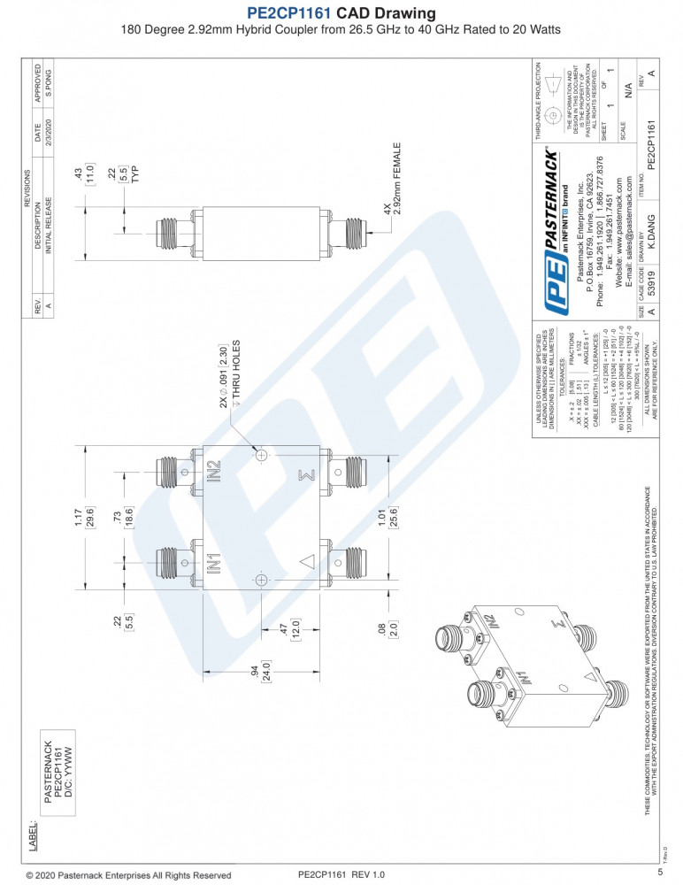 PE2CP1161 datasheet page 5