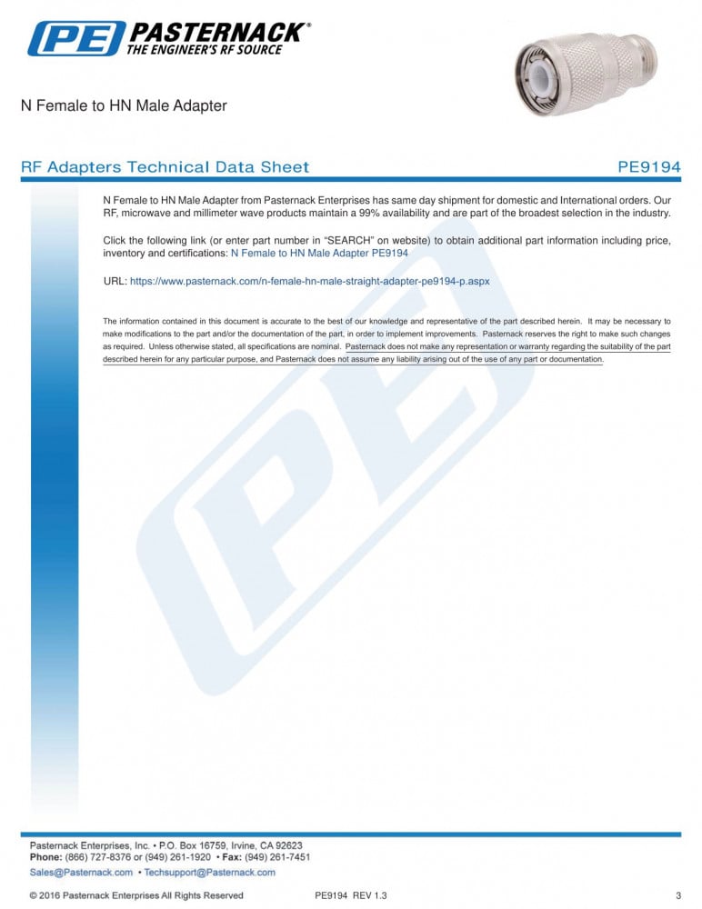 PE9194 datasheet page 3