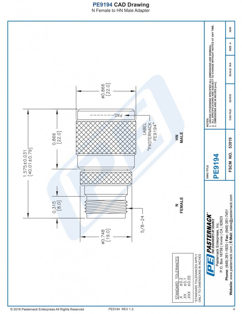 PE9194 datasheet page 4