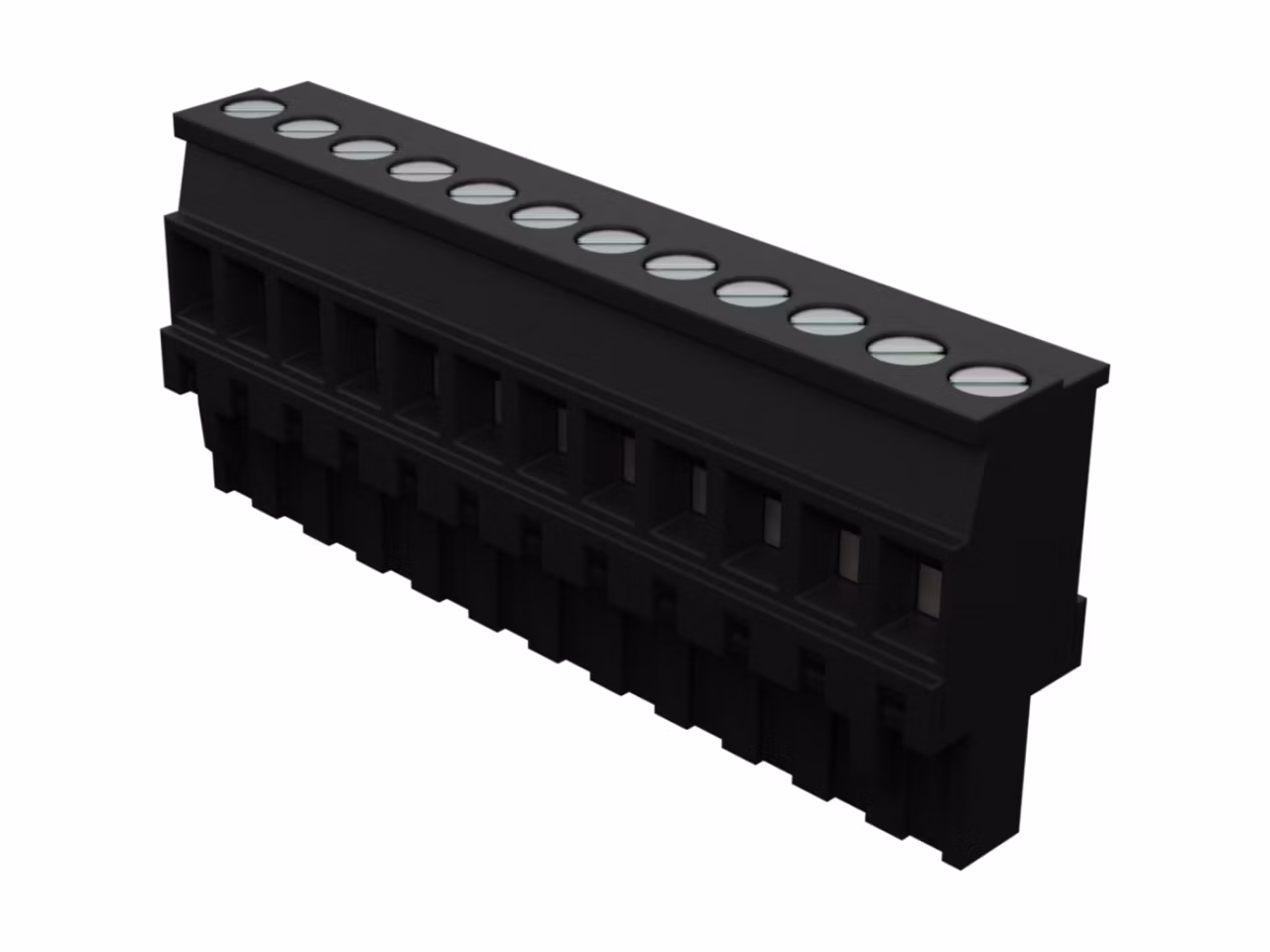5.08mm Pitch Eurostyle Vertical Plug, with Standard Imprinting, Front Wire Entry, Black, 12 Circuits for sale