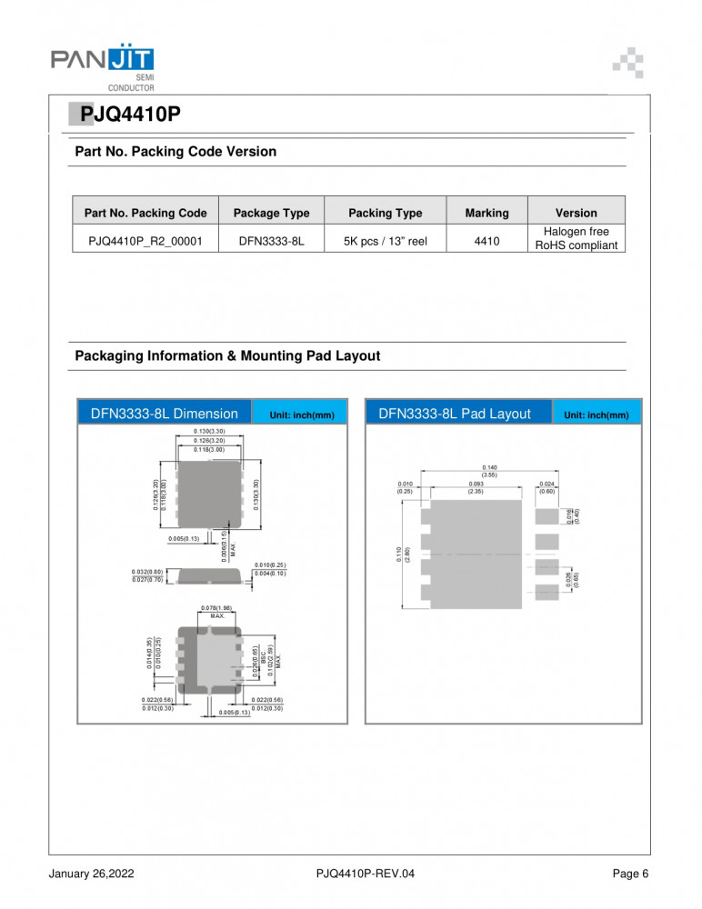 PJQ4410P datasheet page 6