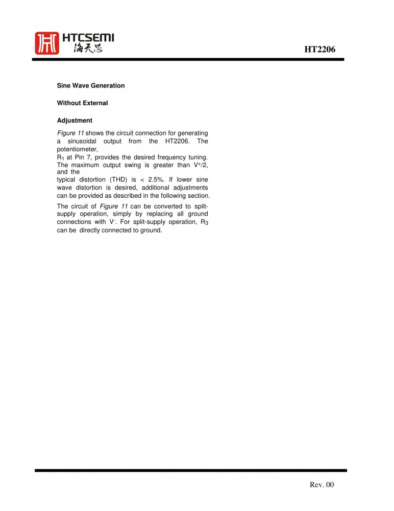 HT2206 datasheet page 10