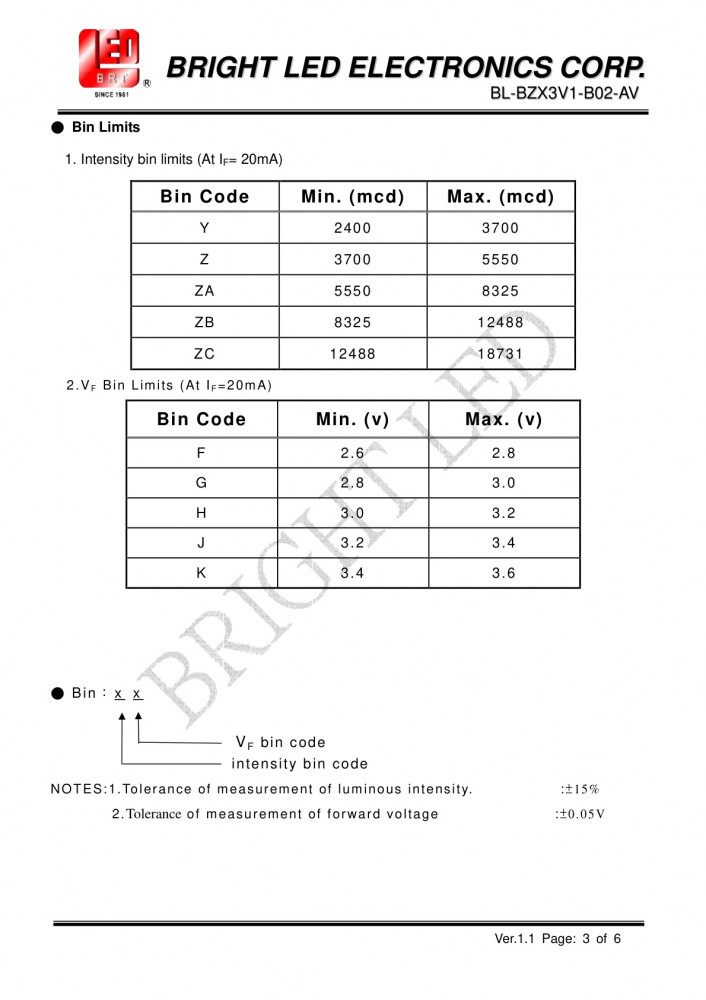 BL-BZX3V1-B02-AV datasheet page 3