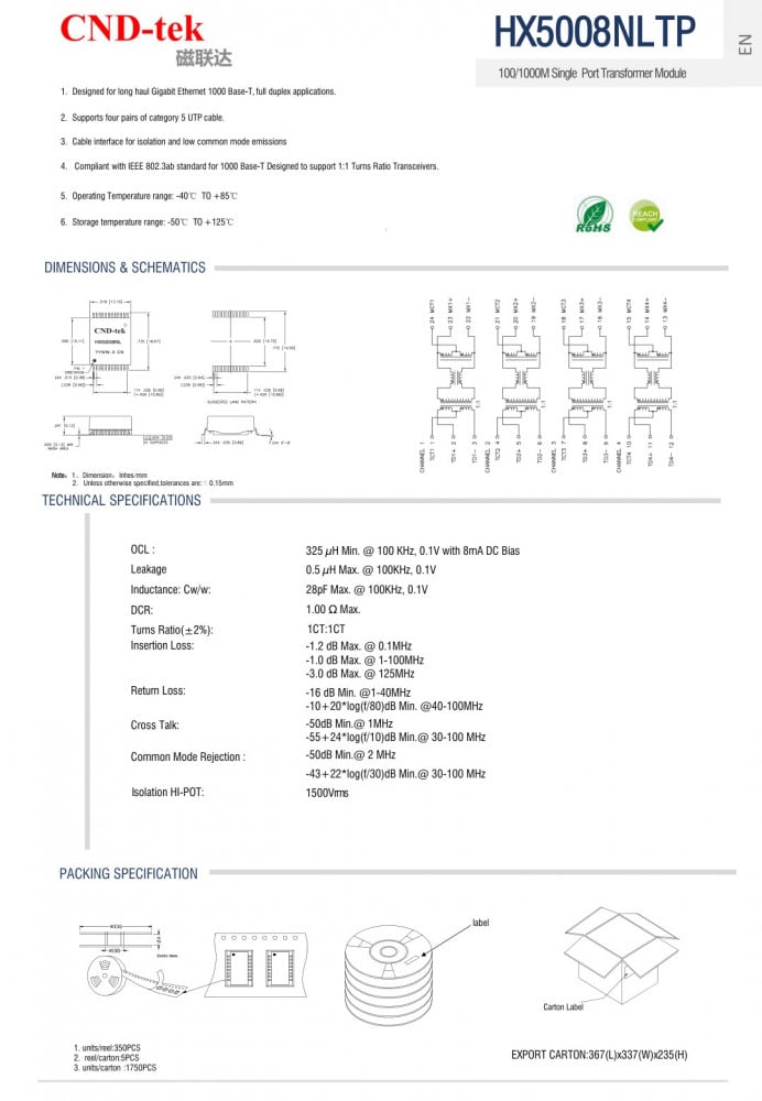 HX5008NLTP-CND technical document preview