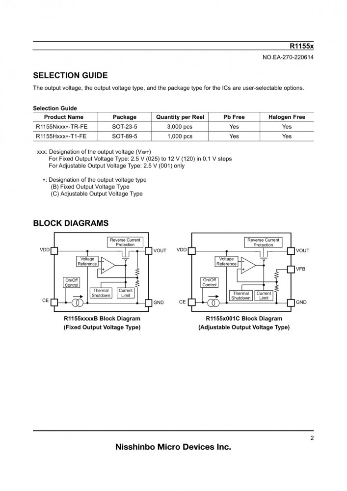R1155 datasheet page 2