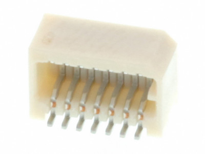 SlimStack Board-to-Board Connector, 0.80mm Pitch, Plug, 4.50 or 5.50mm Mated Height, 28 Circuits, Vertical, without Boss