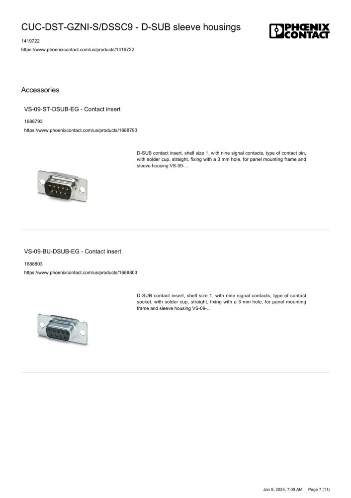 Phoenix Contact 1419722 technical document page 7