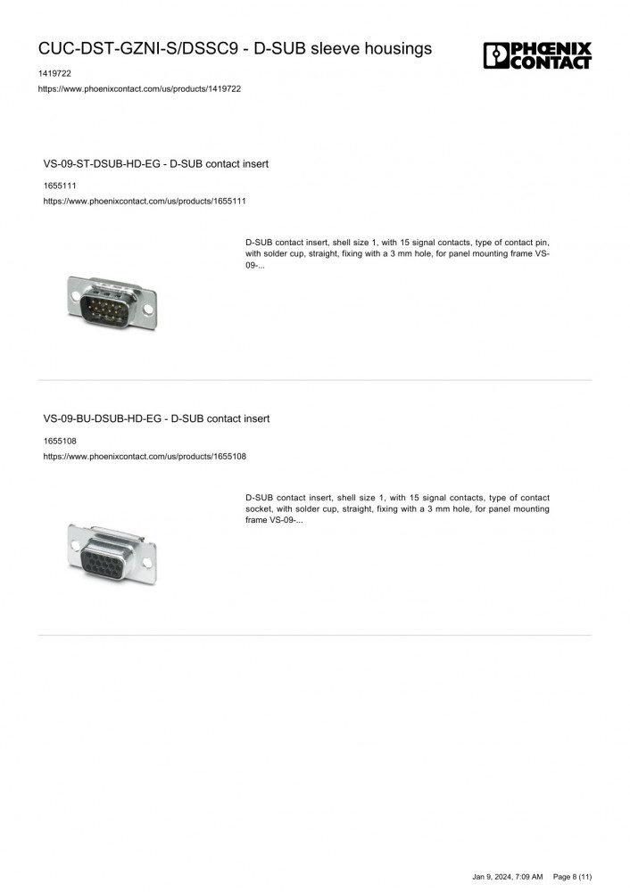 Phoenix Contact 1419722 technical document page 8