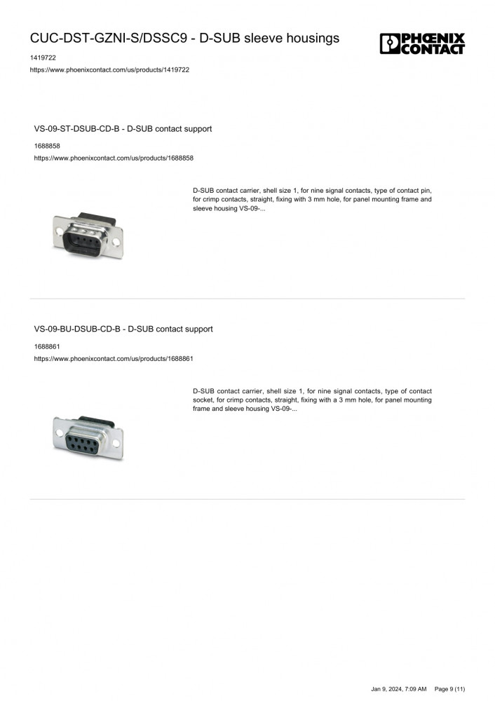 Phoenix Contact 1419722 technical document page 9