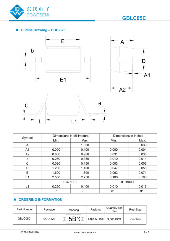 GBLC05C datasheet page 3