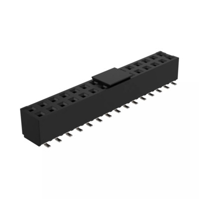 Milli-Grid Vertical Receptacle, 2.00mm Pitch, Dual Row, Surface Mount, Top/Bottom Entry, with Press-fit Plastic Pegs, Tube, 0.38µm Gold (Au) Plating, 18 Circuits, Lead-Free