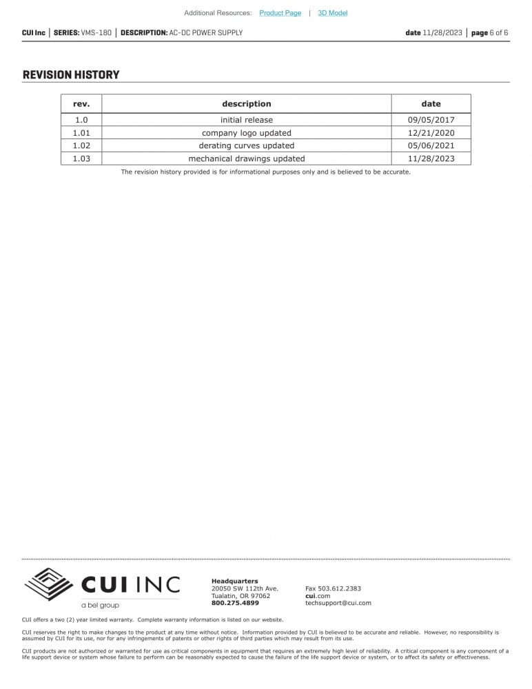 VMS-180-24 datasheet page 6