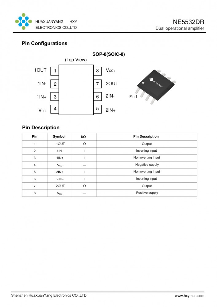 NE5532DR-HXY datasheet page 2