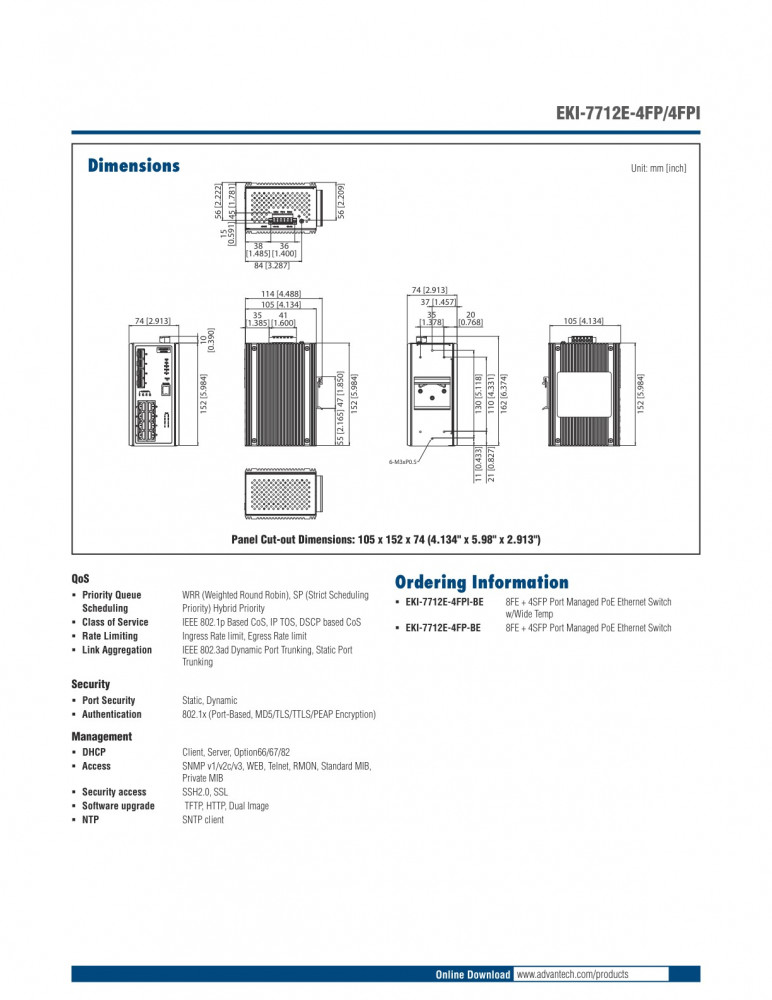 EKI-7712E-4FPI technical document page 2
