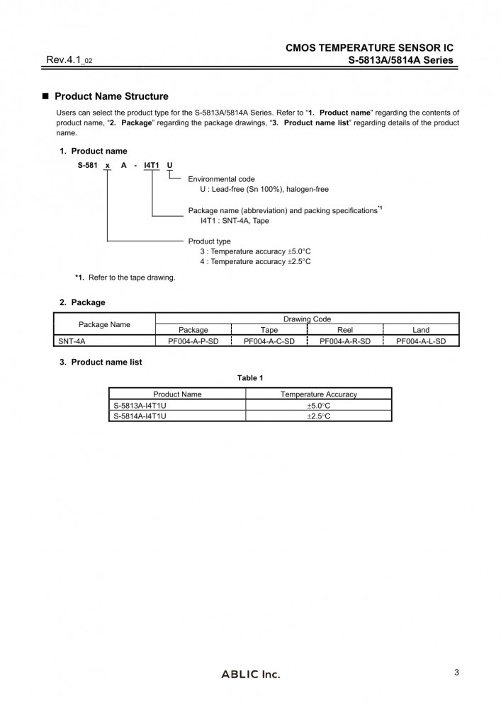S-5813A/14A datasheet page 3