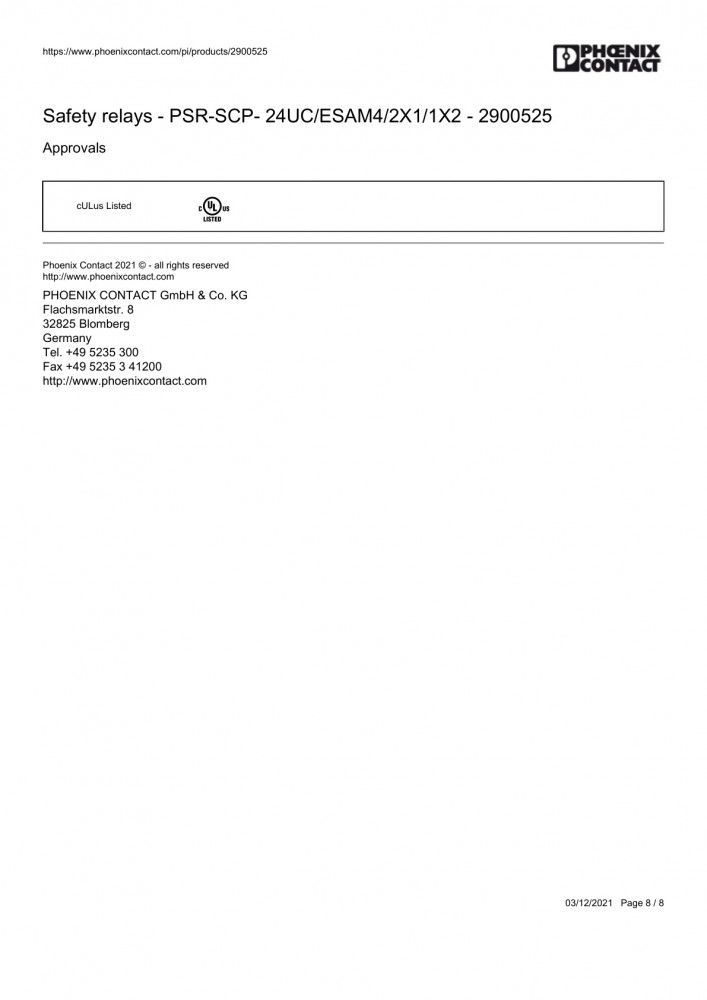 Phoenix Contact 2900525 technical document page 8