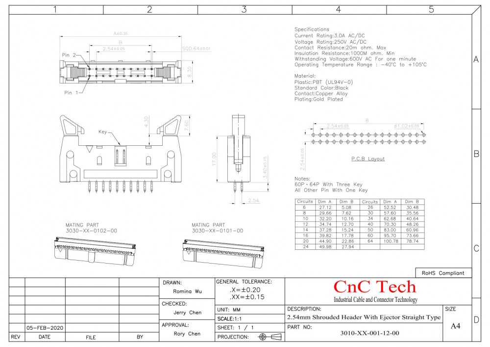 CNC Tech 3010-14-001-12-00 technical document page