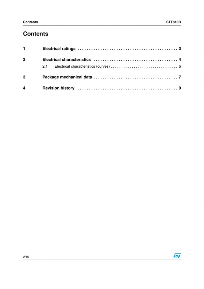 STT818B datasheet page 2