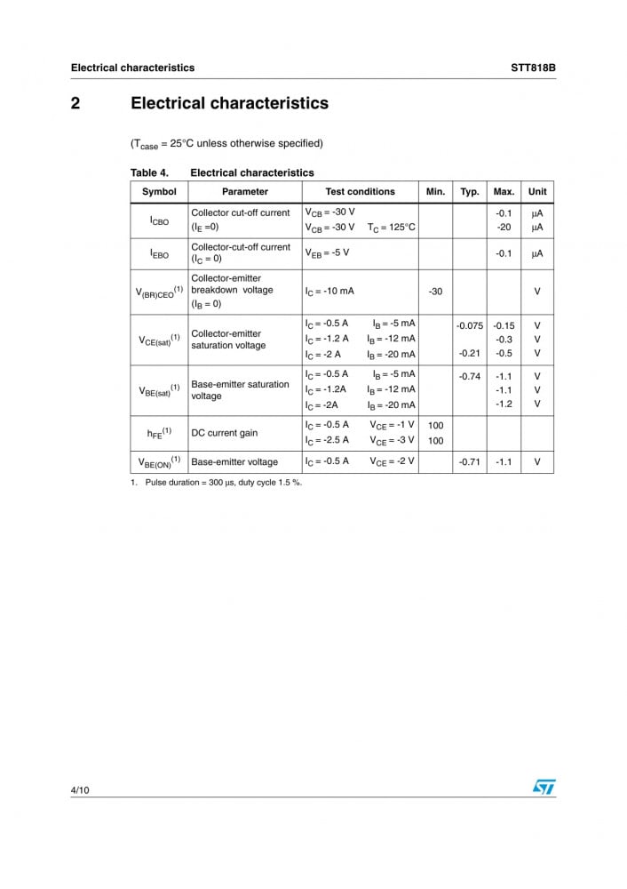 STT818B datasheet page 4