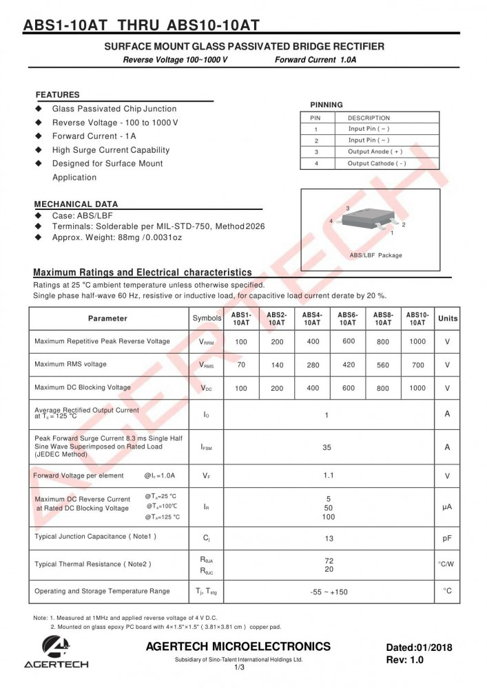 ABS10-10AT datasheet page 1