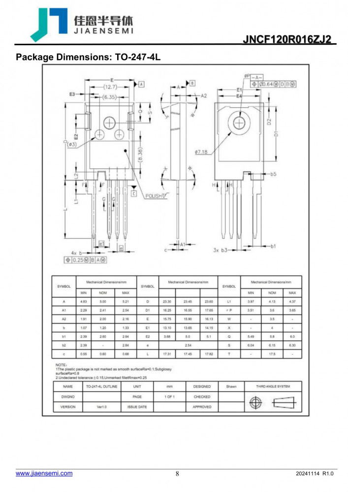 JNCF120R016ZJ2 datasheet page 8