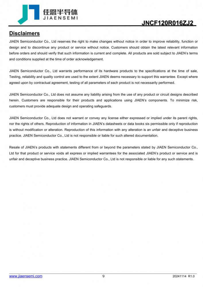 JNCF120R016ZJ2 datasheet page 9