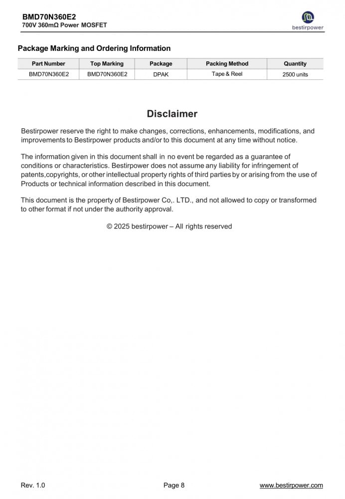 BMD70N360E2 datasheet page 8