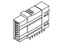 EXTreme PowerMass 150A Power Receptacle Coplanar Module, 1 Circuit, Right-Angle Plug, Tail Length 4.70mm for sale