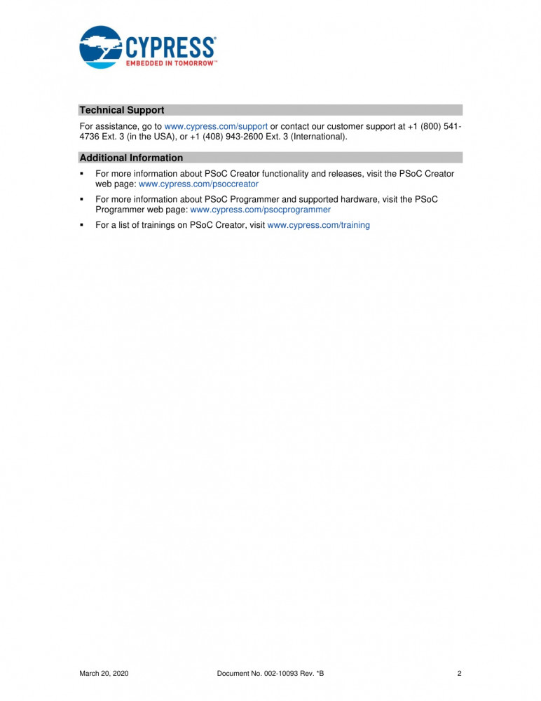 CY8CKIT-022 technical document preview page 2